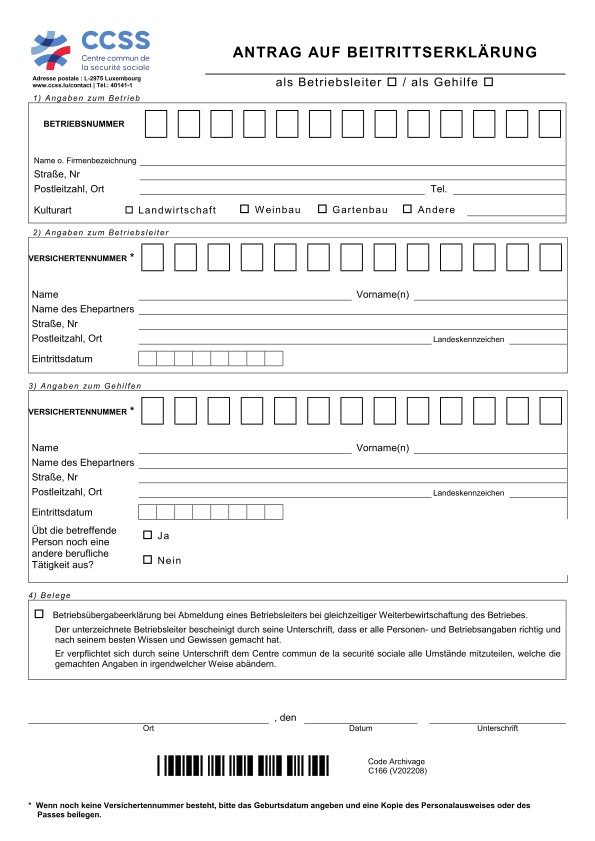 Affiliation application form (available only in German) - CCSS (Centre ...
